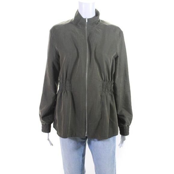 Club Monaco | Jackets & Coats | Club Monaco Womens Smocked Waist Long Sleeve Full Zip Jacket ...